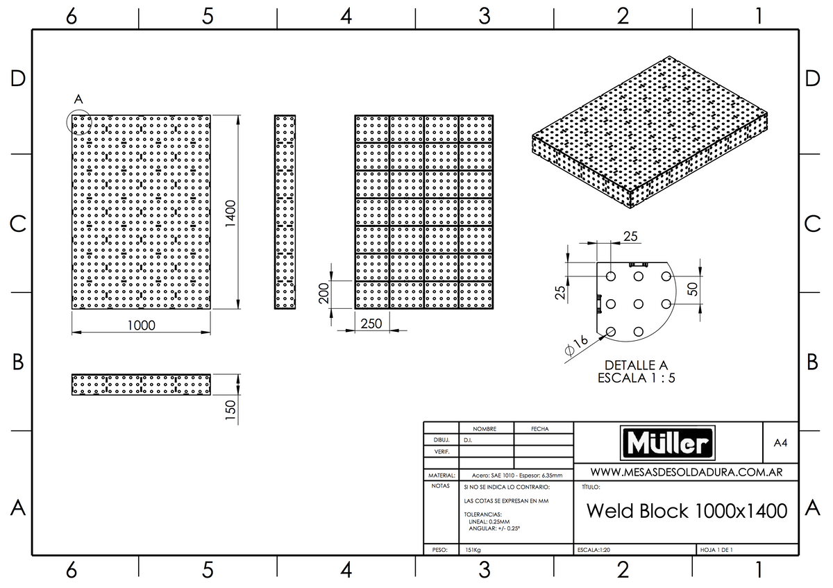 Weld Block 1000x1400 – Müller Welding Tools